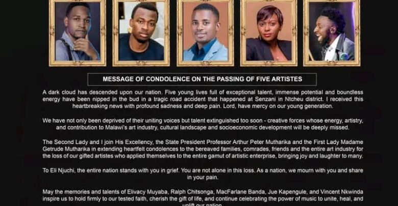 Nation mourns loss of talented artists: Second Vice President's message ...